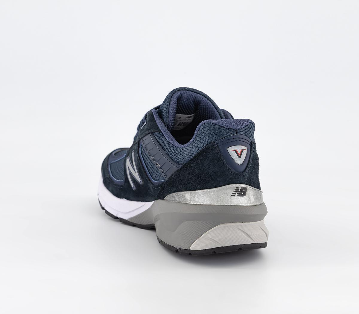 New Balance M990 Trainers Navy Silver - Men's Premium Sneakers