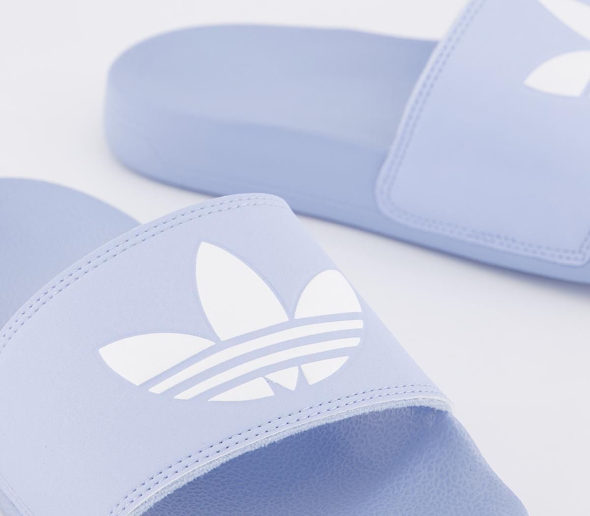 adidas Adilette Sliders Periwinkle White Periwinkle - Women’s Sandals