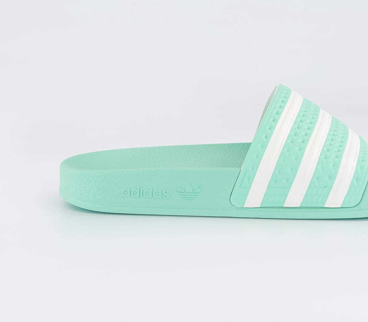 adidas Adilette Sliders Pulse Mint Off White Pulse Mint - Women’s Sandals
