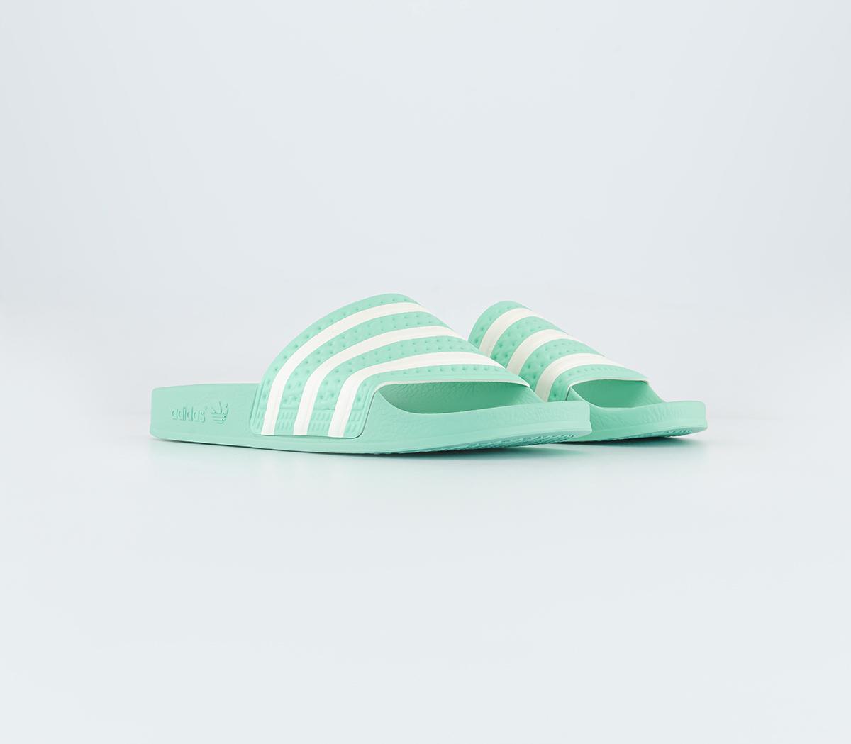 adidas Adilette Sliders Pulse Mint Off White Pulse Mint - Women’s Sandals