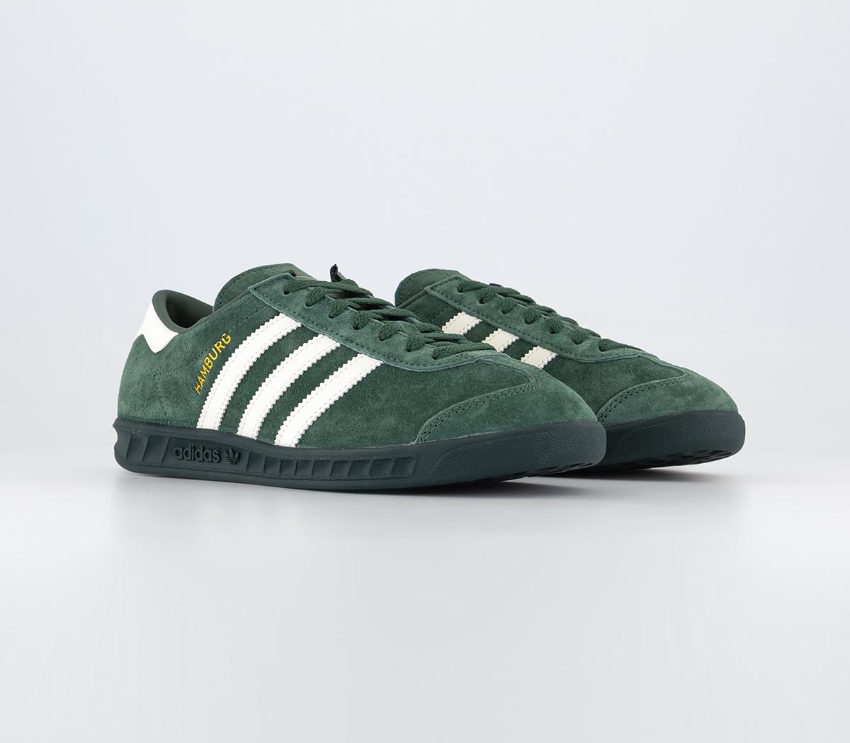 adidas Hamburg Trainers Green Oxide Off White Shadow Green - Men's Trainers