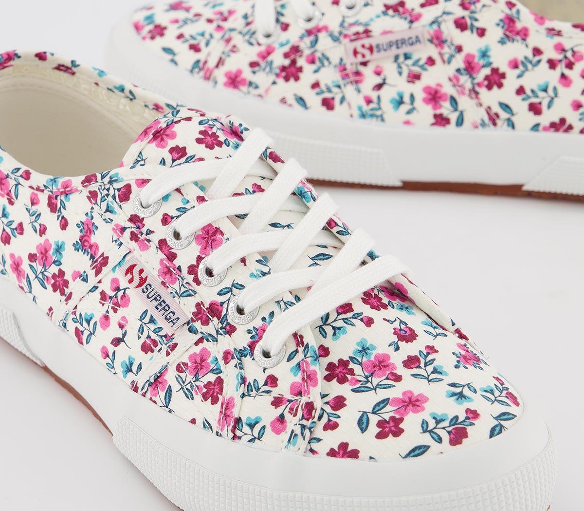 Superga 2750 Trainers Floral White Exclusive - Women's Trainers