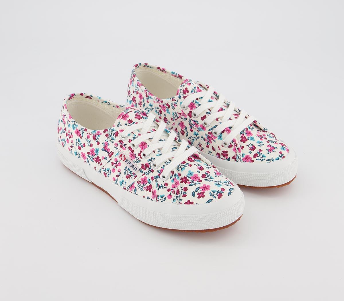 Superga 2750 Trainers Floral White Exclusive - Women's Trainers