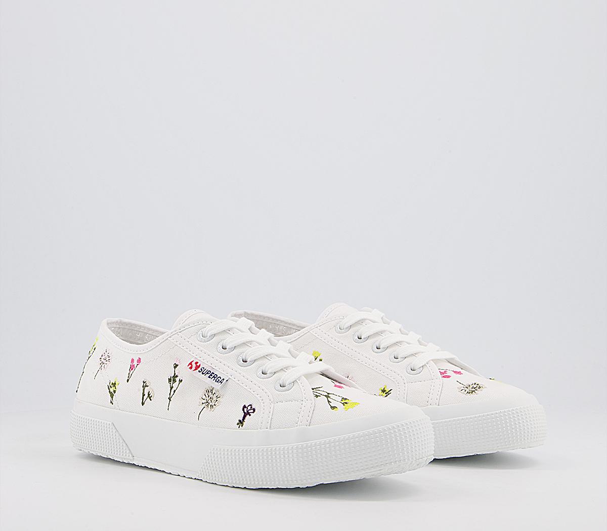 Superga 2750 Trainers Flower Bloom Embroidery White Flowers - Women's ...