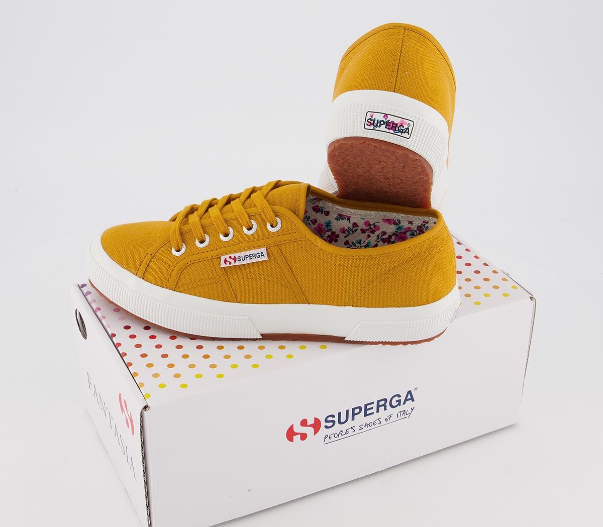 Superga 2750 Trainers Yellow Floral Exclusive - Women's Trainers