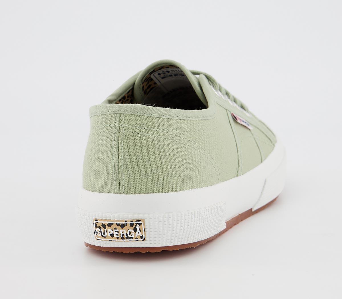 Superga 2750 Traines Green Sage Leopard Exclusive - Women's Trainers
