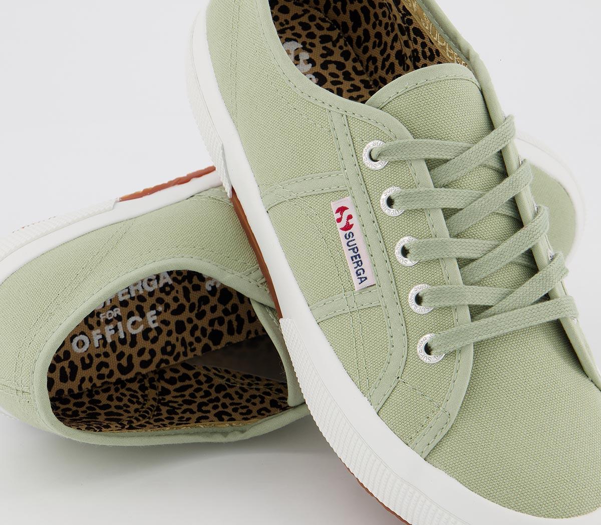 Superga 2750 Traines Green Sage Leopard Exclusive - Women's Trainers