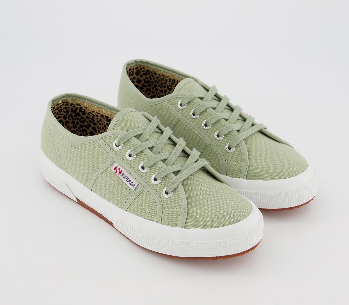 Superga 2750 Traines Green Sage Leopard Exclusive - Women's Trainers