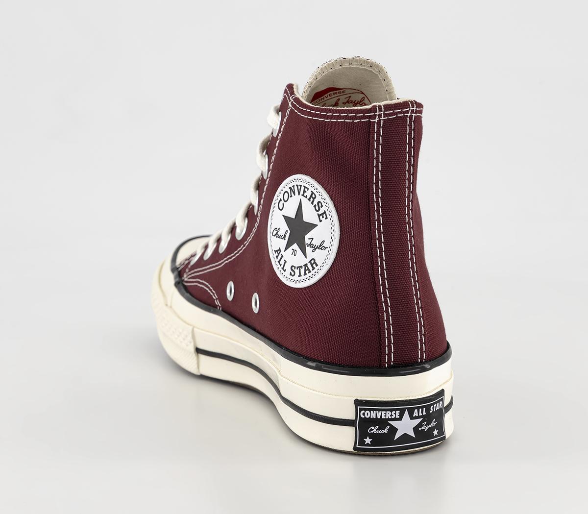 Converse All Star Chuck 70 Hi Trainers Dark Beetroot Egret Black