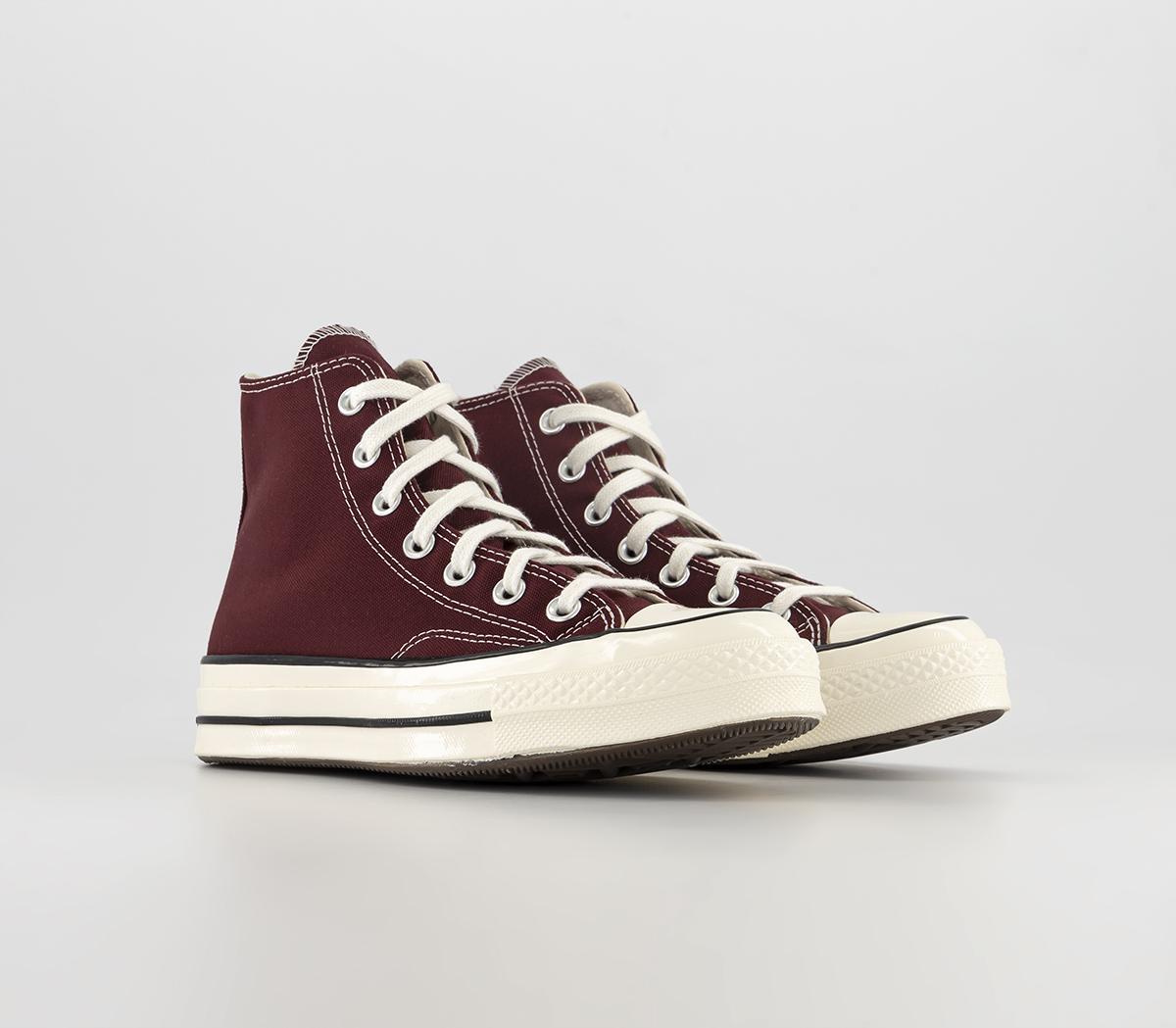 Converse All Star Chuck 70 Hi Trainers Dark Beetroot Egret Black ...