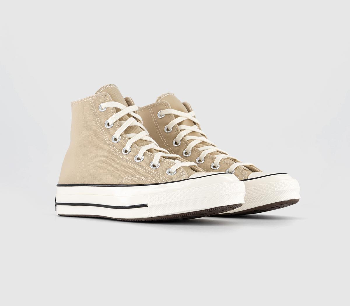 Converse All Star Chuck 70 Hi Trainers Oatmilk Egret Black - Men's Trainers