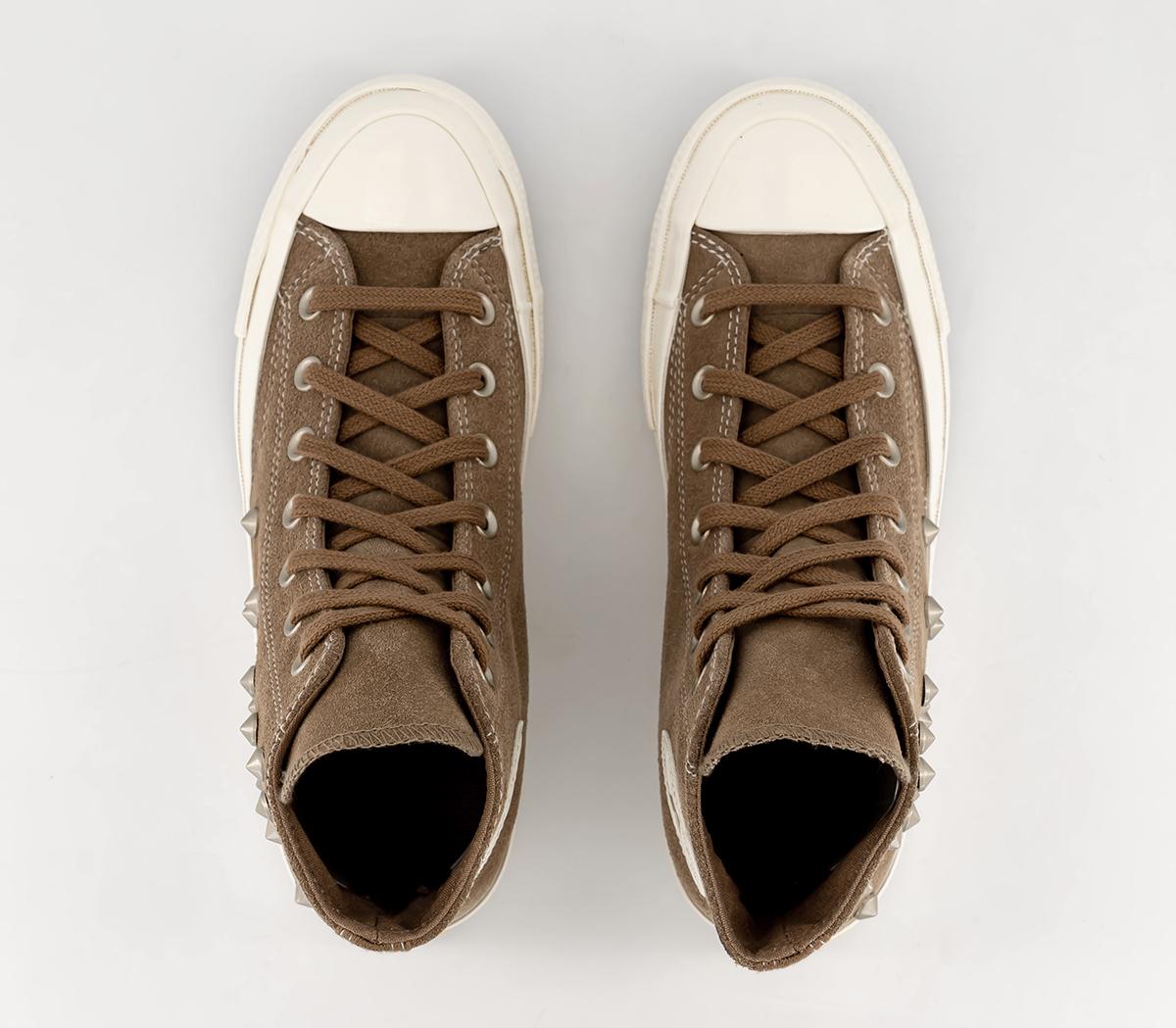 Converse All Star Chuck 70 Hi Trainers Sand Dune Egret Light Gold Stud ...