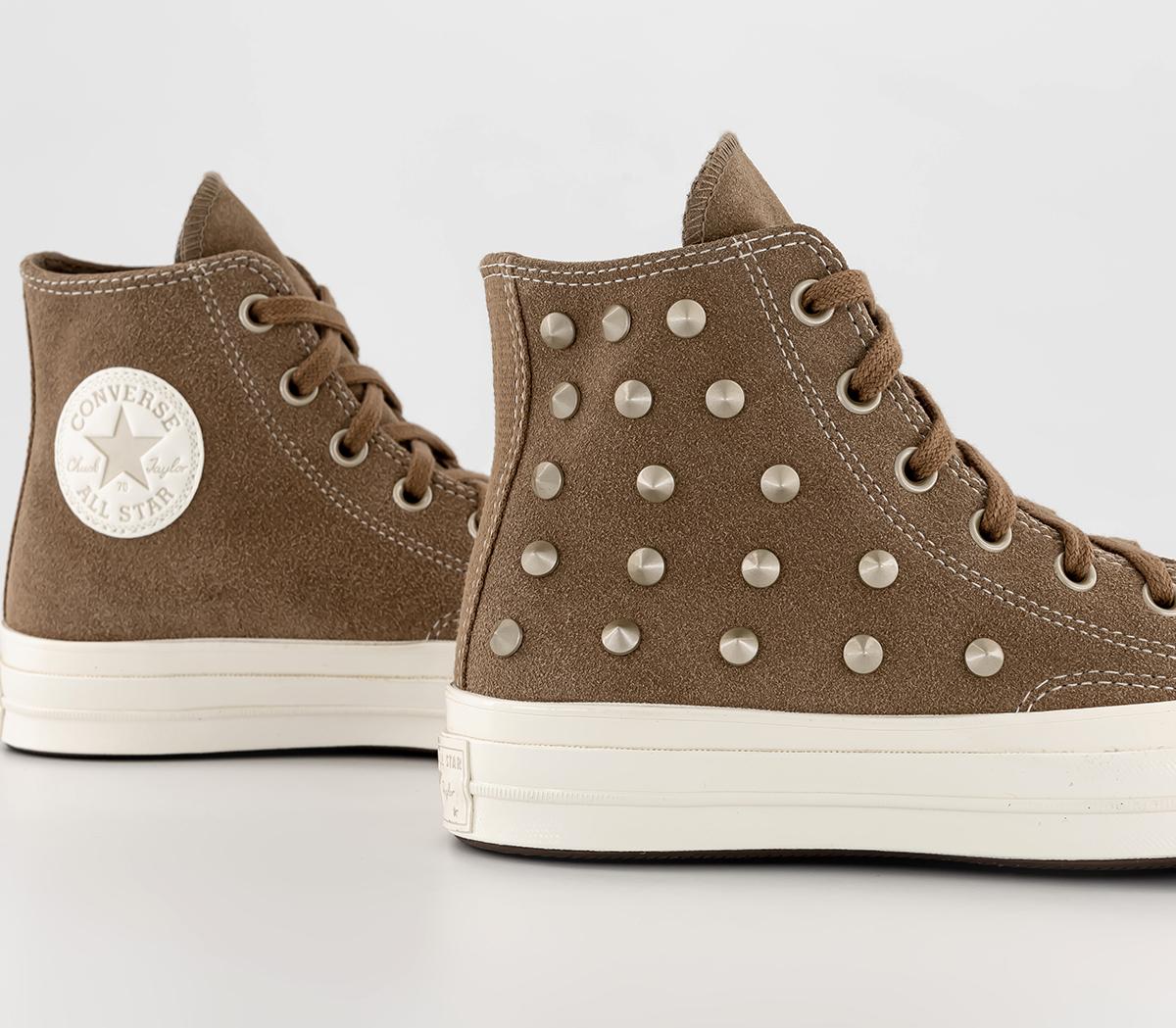 Converse All Star Chuck 70 Hi Trainers Sand Dune Egret Light Gold Stud ...