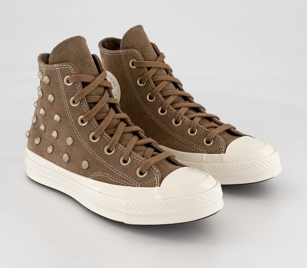 Converse All Star Chuck 70 Hi Trainers Sand Dune Egret Light Gold Stud ...