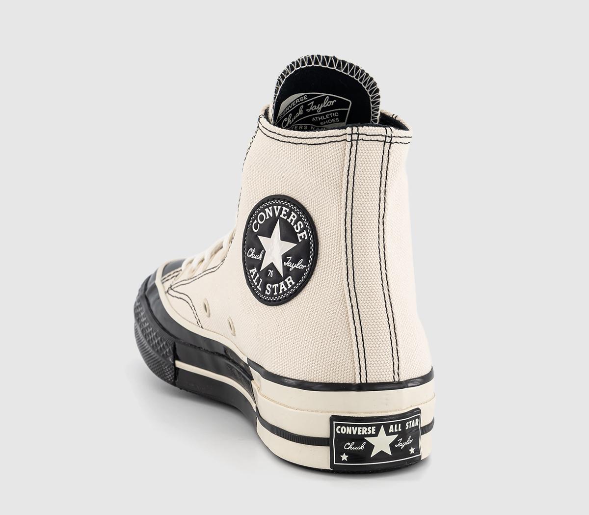 Converse All Star Hi 70 S Trainers Natural Ivory Black Shine - Unisex ...