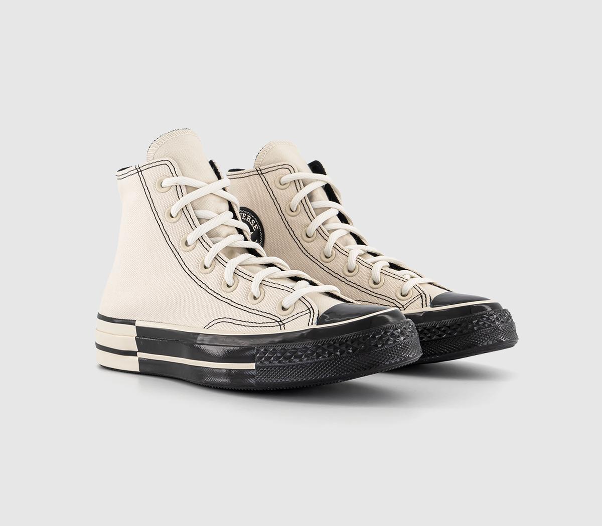 Converse All Star Hi 70 S Trainers Natural Ivory Black Shine - Unisex ...