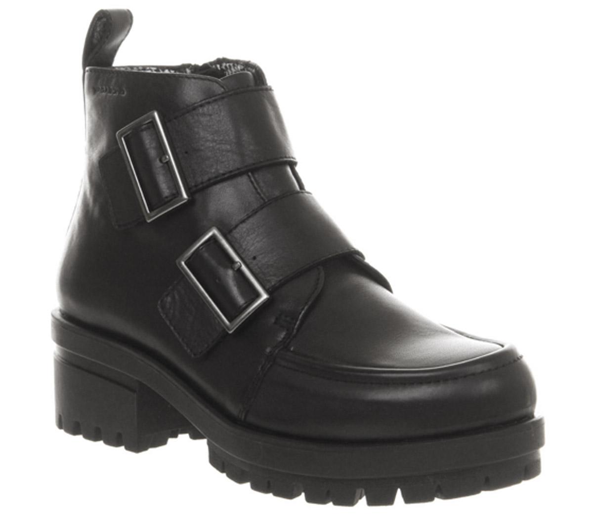 Vagabond Shoemakers Strap boots Black Leather - Women's Ankle Boots