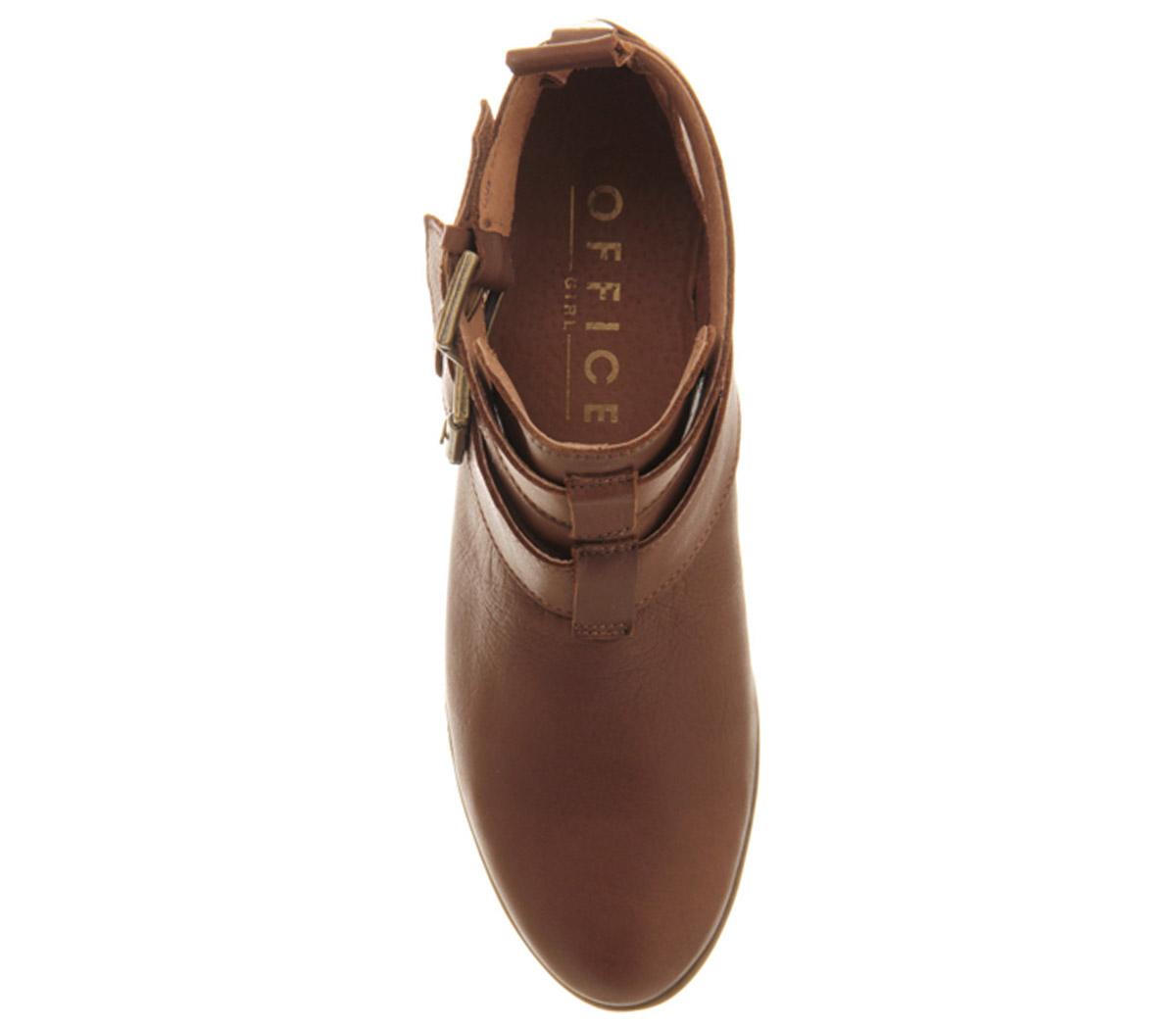 OFFICE Country Cut Out boots Tan Leather - Women's Ankle Boots