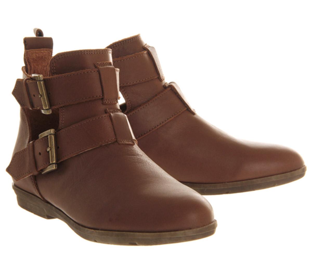 OFFICE Country Cut Out boots Tan Leather - Women's Ankle Boots
