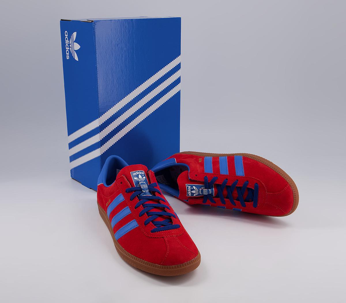 adidas Rouge Trainers Red Gold Metallic - Men's Terrace Trainers