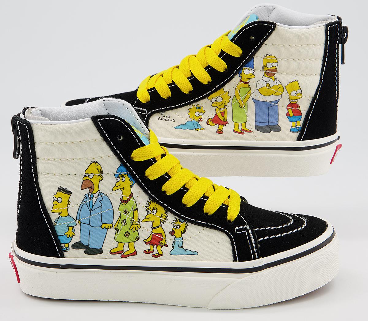 Vans Sk8 Hi Kids Trainers The Simpsons 19872020 - Unisex