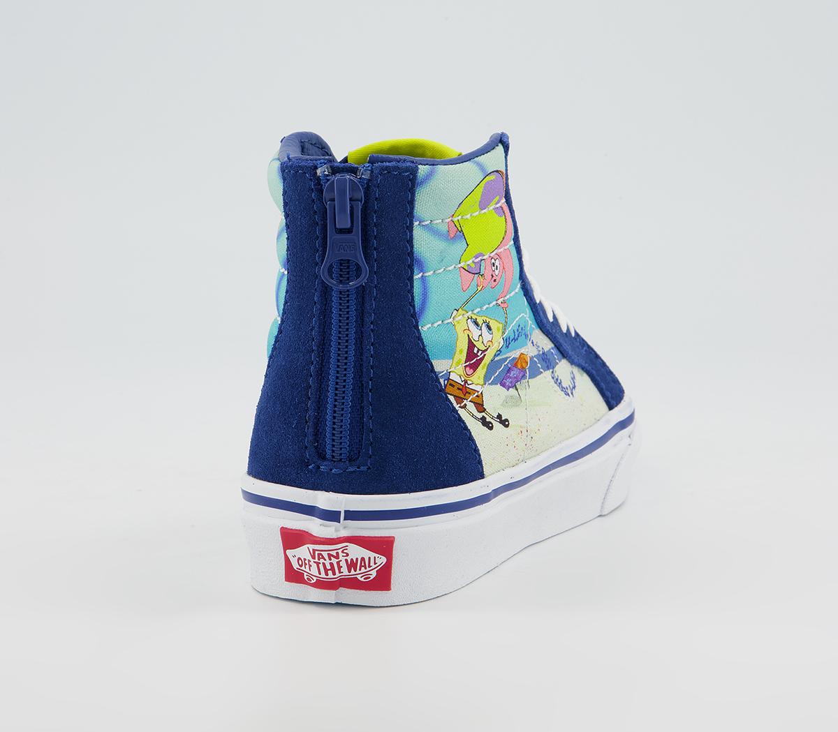 Vans Sk8 Hi Kids Trainers Spongebob Best Buddies 4life - Unisex