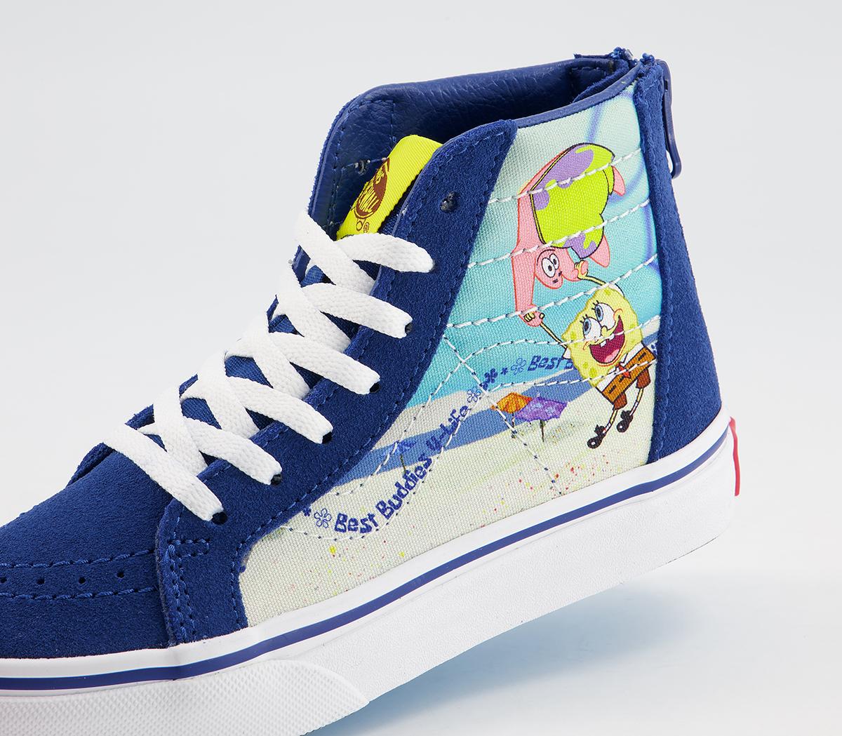 Vans Sk8 Hi Kids Trainers Spongebob Best Buddies 4life - Unisex