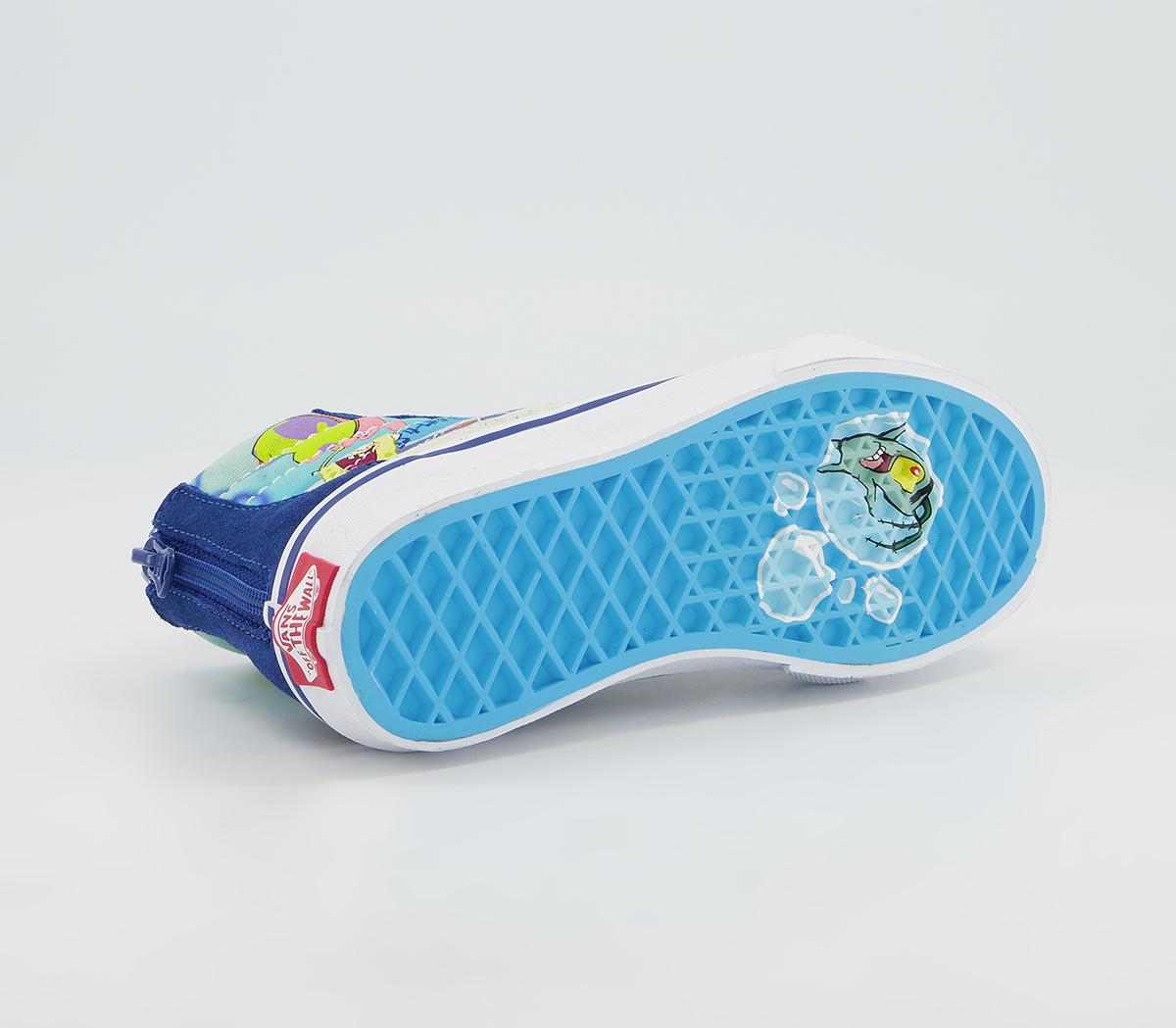 Vans Sk8 Hi Kids Trainers Spongebob Best Buddies 4life - Unisex