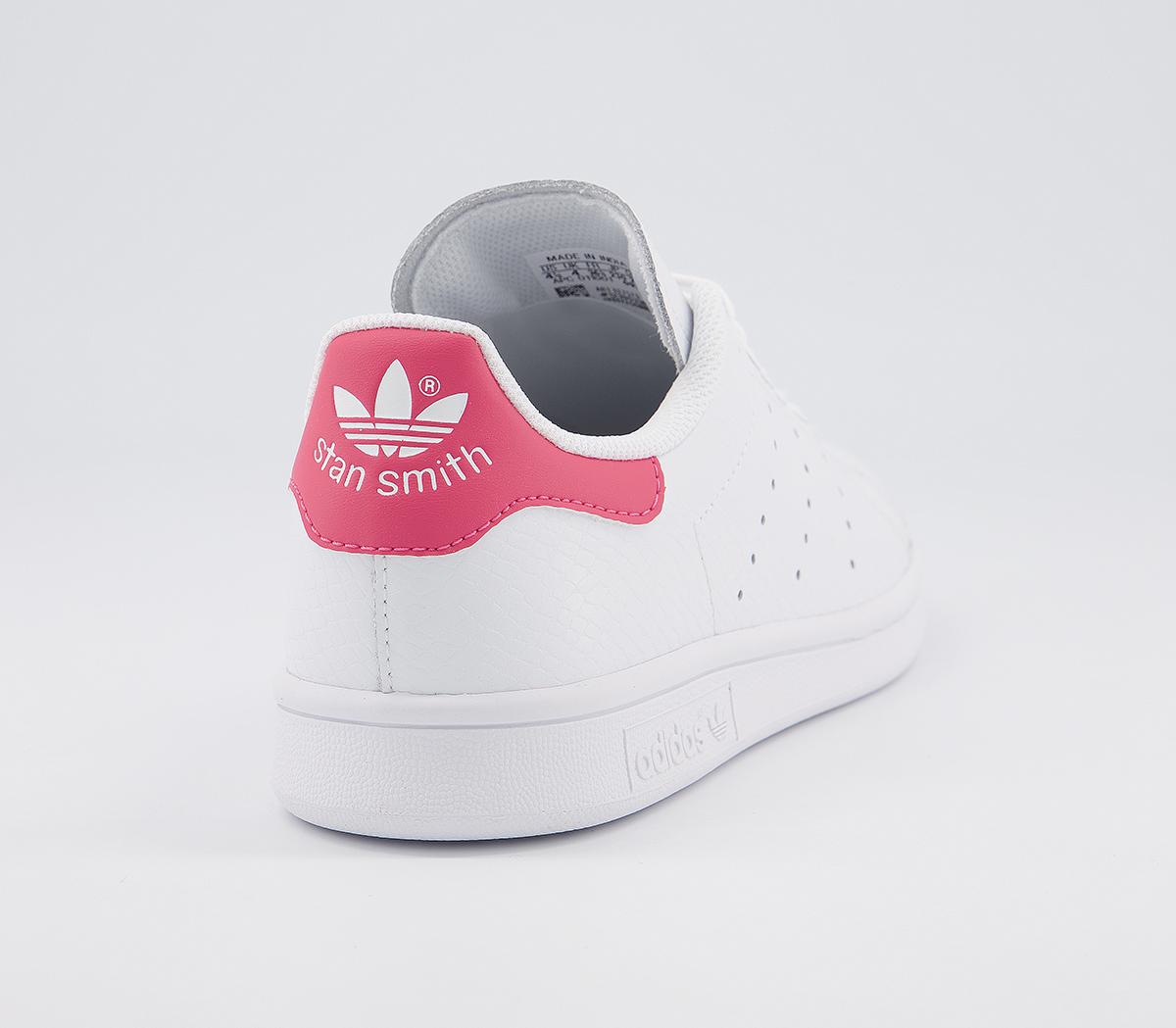 adidas Stan Smith Gs Trainers Cloud W Hite Real Pink - Unisex