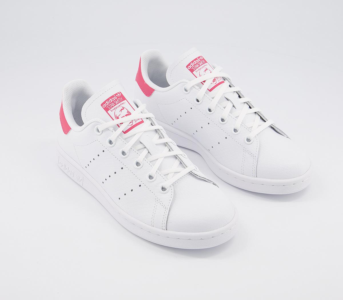adidas Stan Smith Gs Trainers Cloud W Hite Real Pink - Unisex