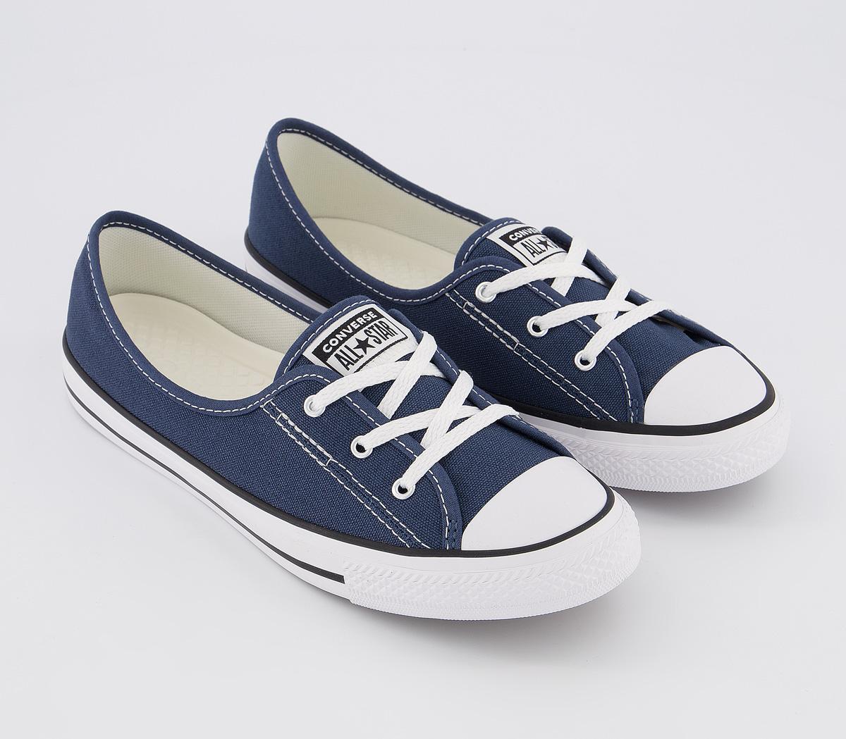 Converse Ctas Ballet Lace Trainers Navy White Black - Women's Trainers
