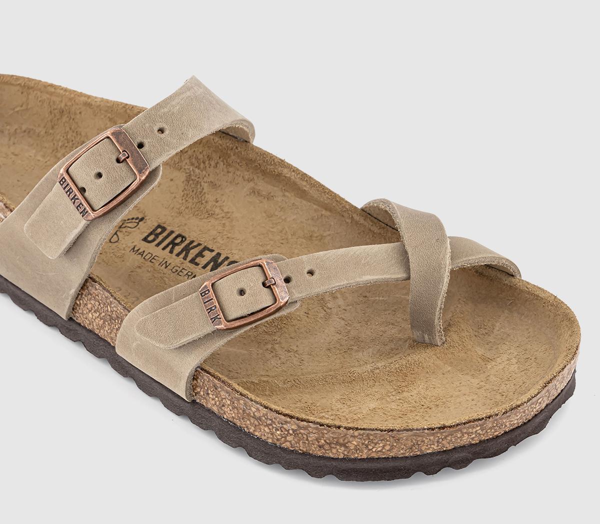 BIRKENSTOCK Mayari Cross Strap Sandals Oiled Leather Tobacco Brown ...