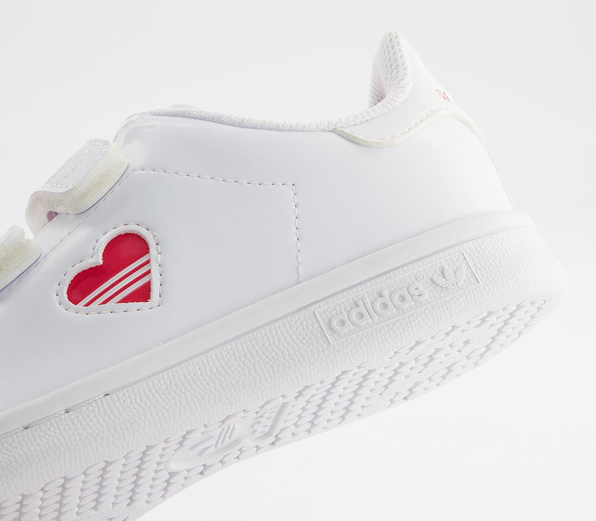 adidas Stan Smith Cf Ps Trainers White Red White Heart - Unisex