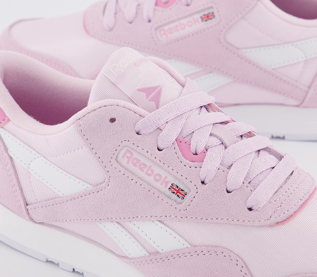 Reebok Cl Nylon Trainers Pixel Pink White Jasmine Pink - Women's Trainers