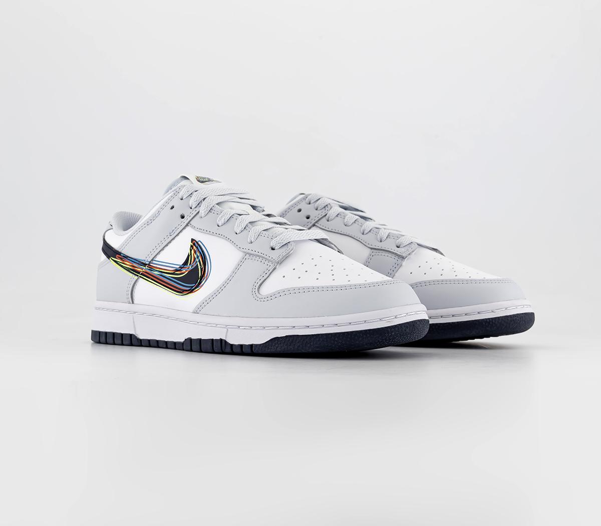 Nike Dunk Low Trainers White Grey - Men's Trainers