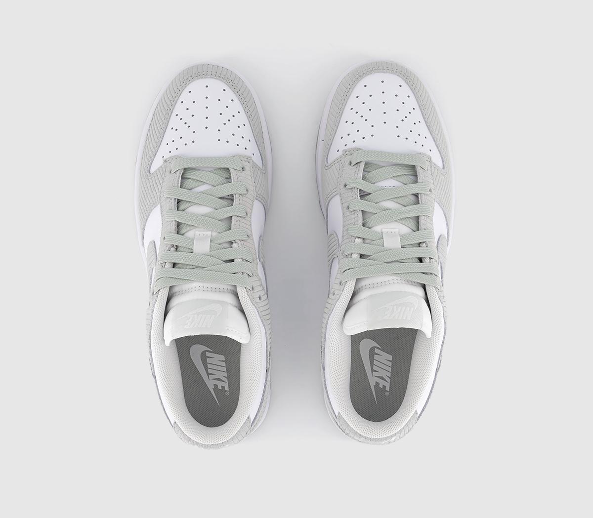 Nike Dunk Low Trainers White Light Silver - Nike Dunk
