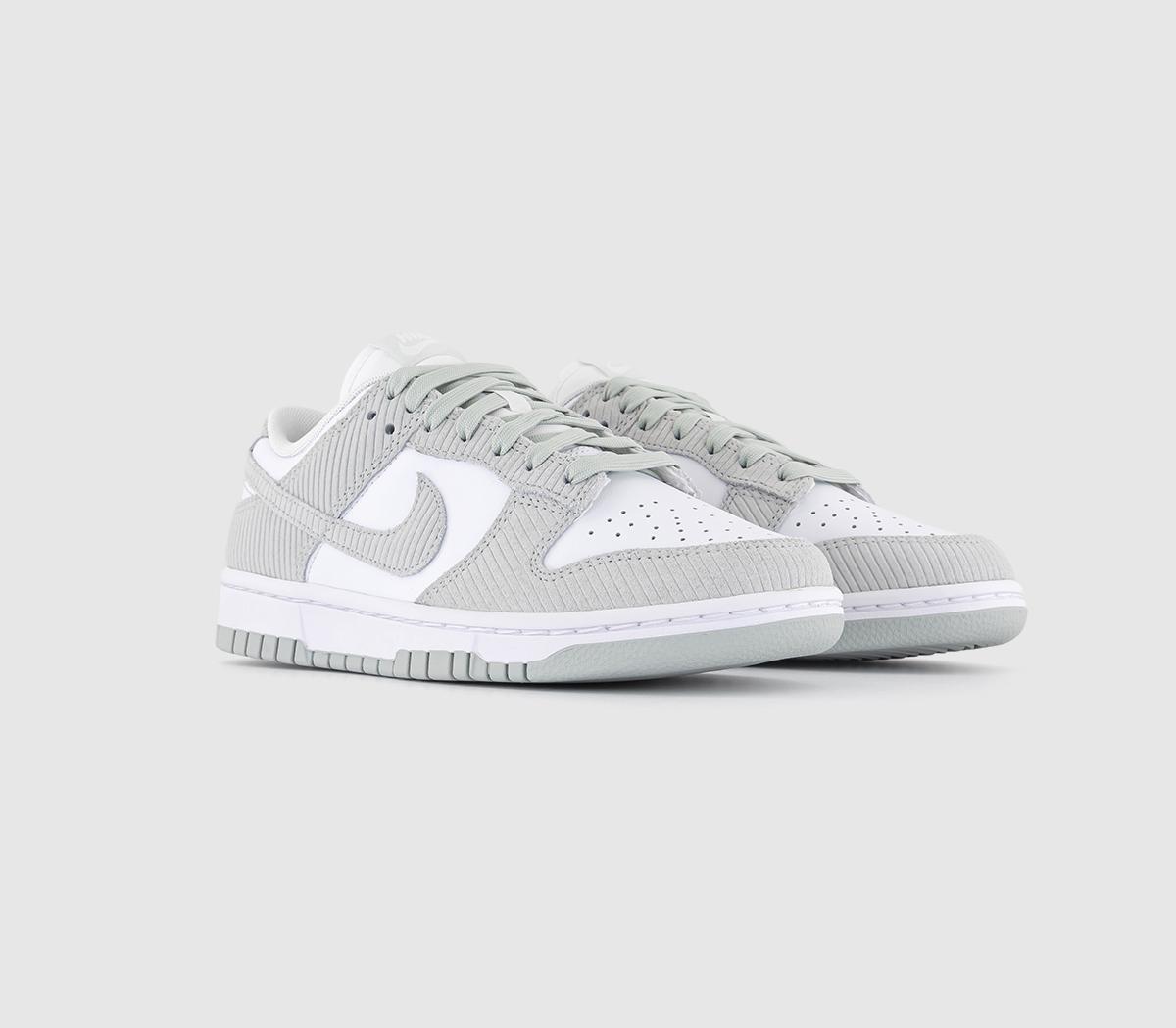 Nike Dunk Low Trainers White Light Silver - Nike Dunk