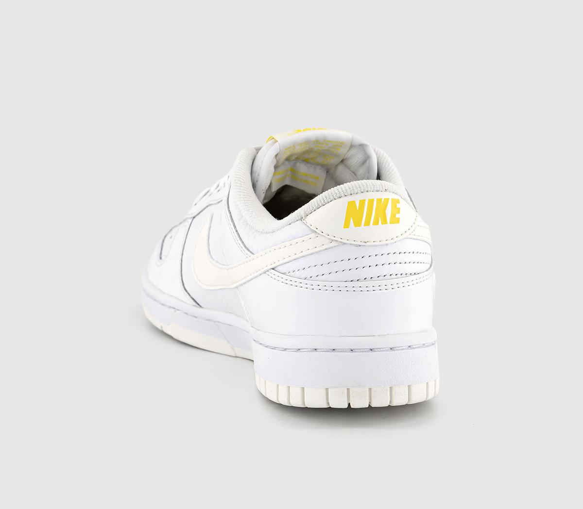 Nike Dunk Low Trainers White Sail Opti Yellow - Nike Dunk