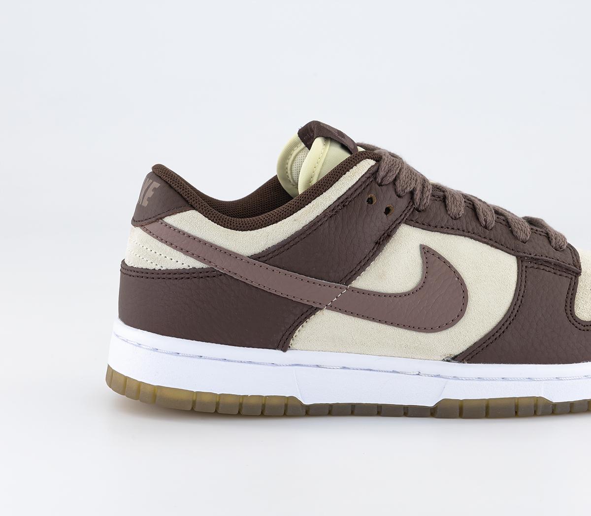 Nike Dunk Low Trainers Coconut Milk Plum Eclipse Earth Gum Light Brown ...