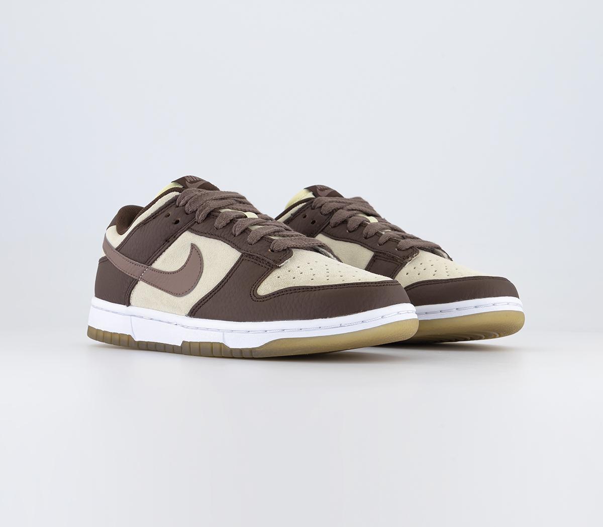 Nike Dunk Low Trainers Coconut Milk Plum Eclipse Earth Gum Light Brown ...