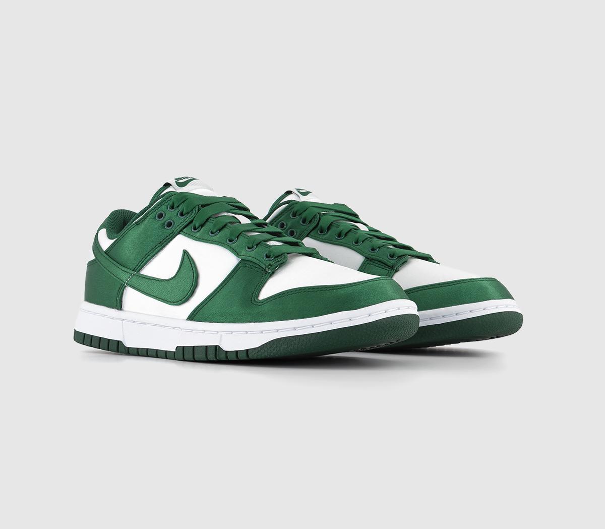 Nike Dunk Low Trainers White Team Green - Nike Dunk