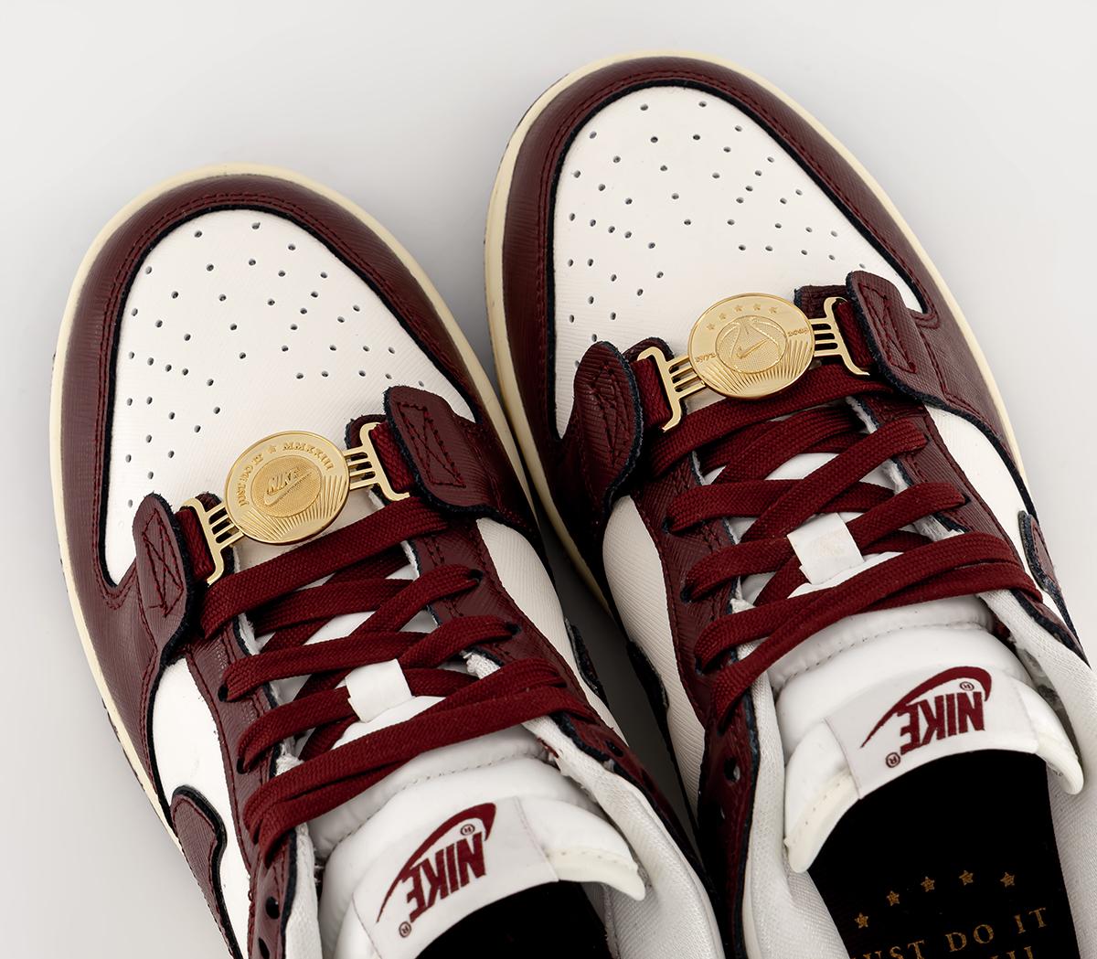 Nike Dunk Low Trainers Sail Team Red Black Muslin - Nike Dunk