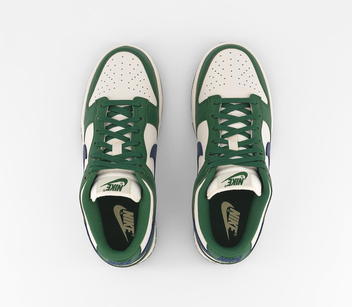 Nike Dunk Low Trainers Gorge Green Midnight Navy Phantom - Nike Dunk