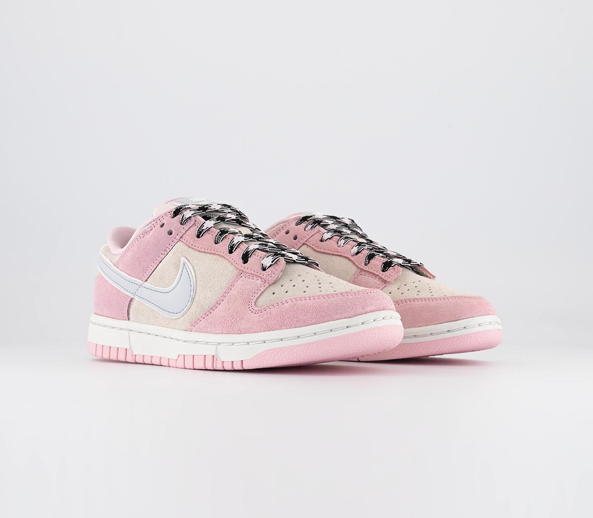 Nike Dunk Low Trainers Pink Foam Pure Platinum Phantom Summit White ...