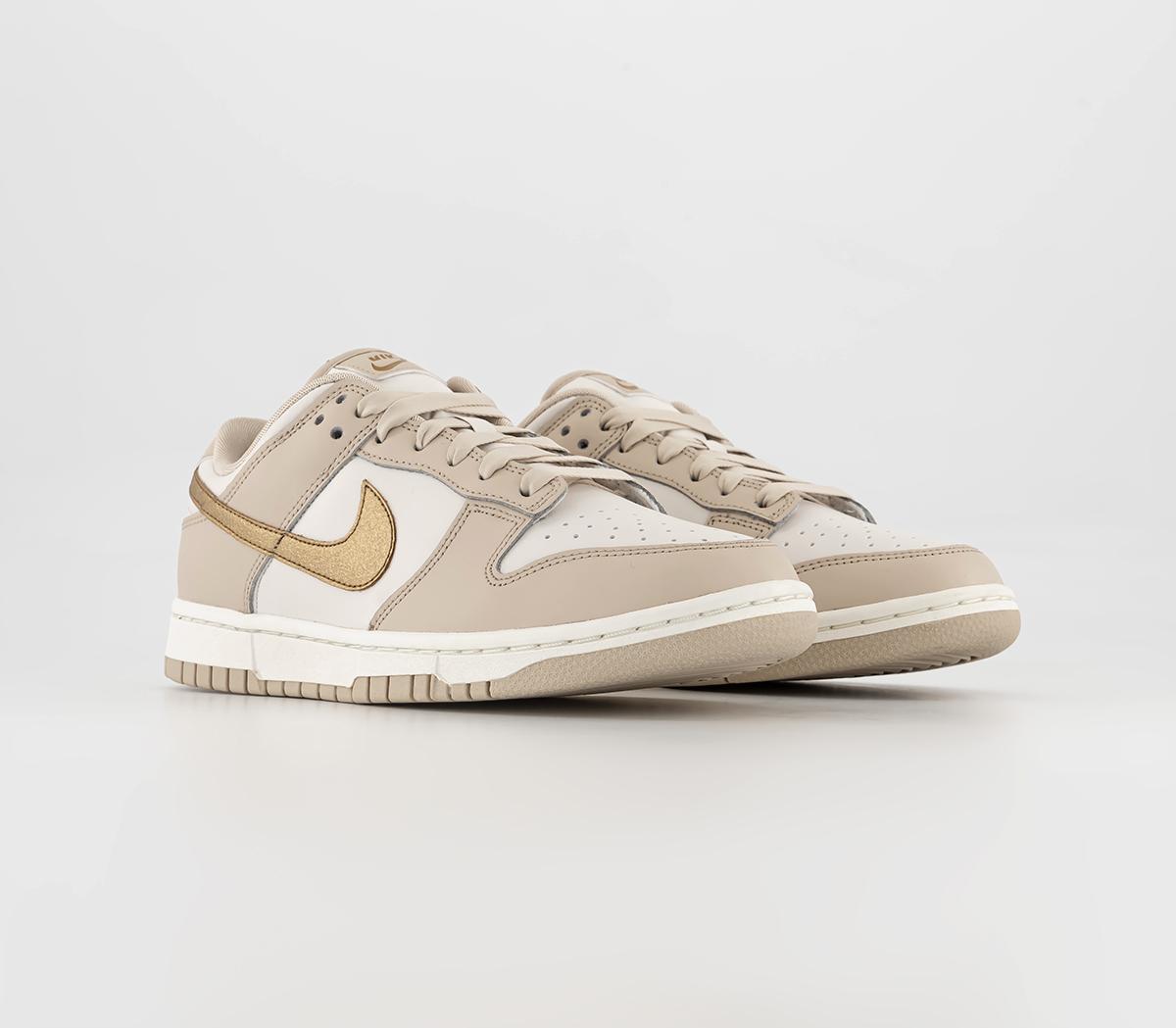 Nike Dunk Low Trainers Phantom Metallic Gold Sanddrift Sail - Nike Dunk