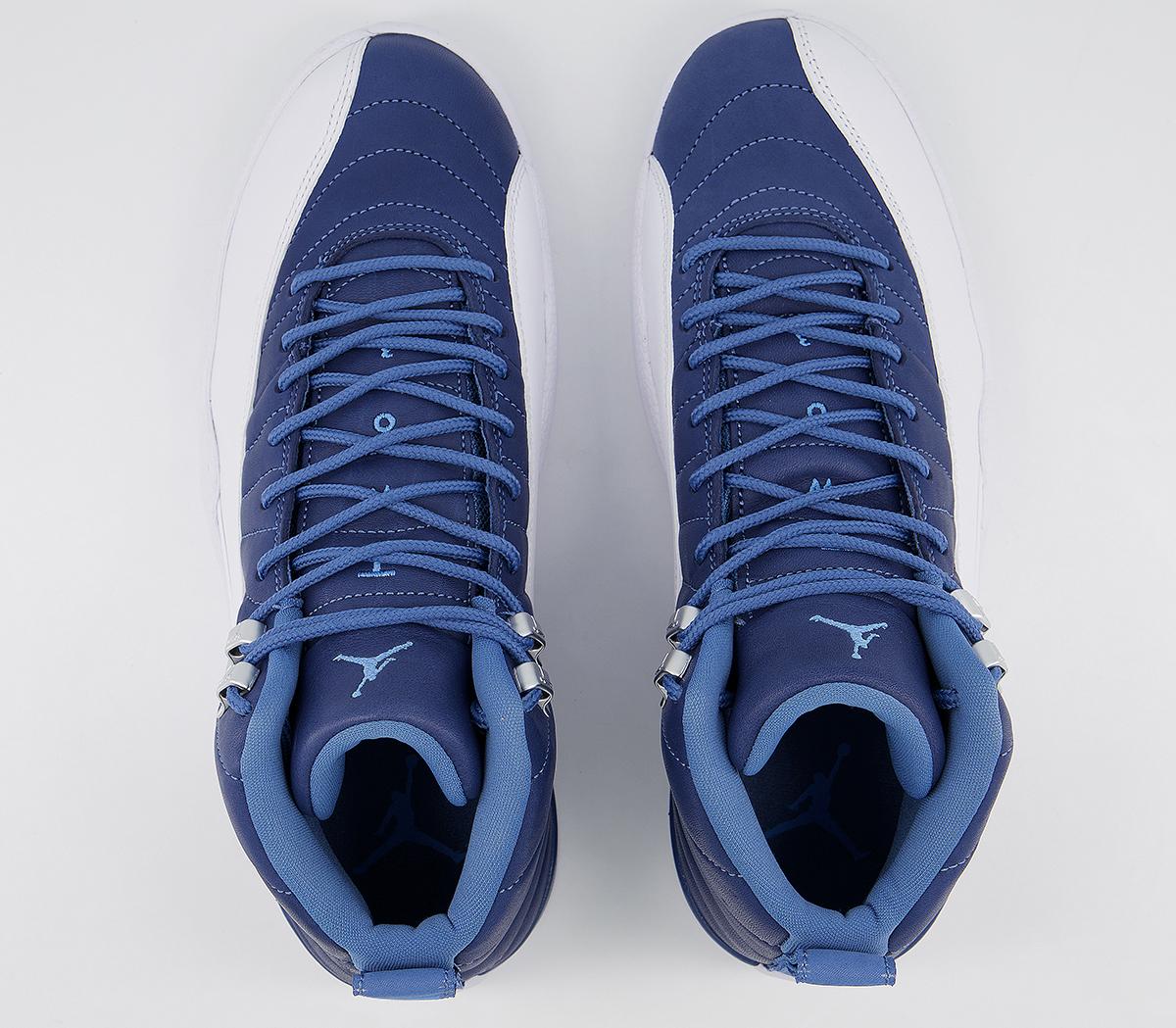 Jordan Air Jordan 12 Retro Stone Blue Legen Blue - Men's Trainers