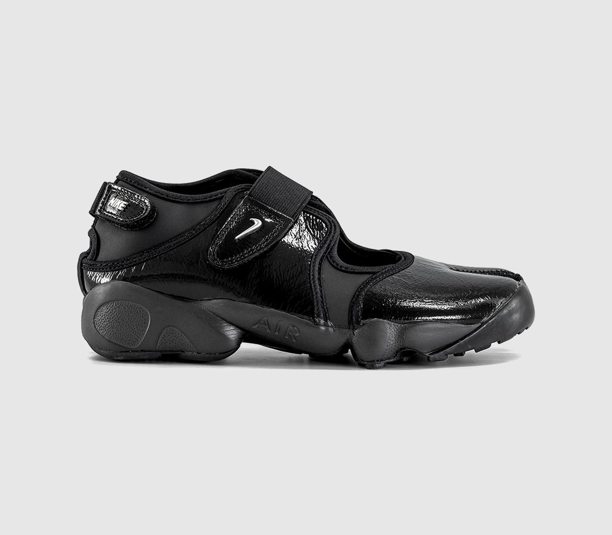 Click here for Nike Womens Air Rift Trainers Black Metallic Silve... prices