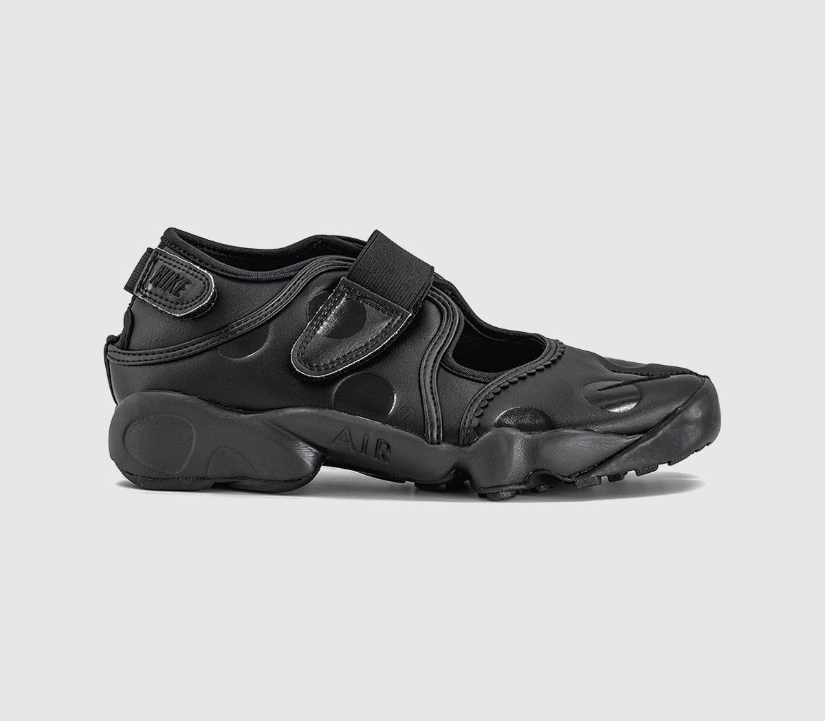 Click here for Nike Womens Air Rift Trainers Black Black Polke Do... prices