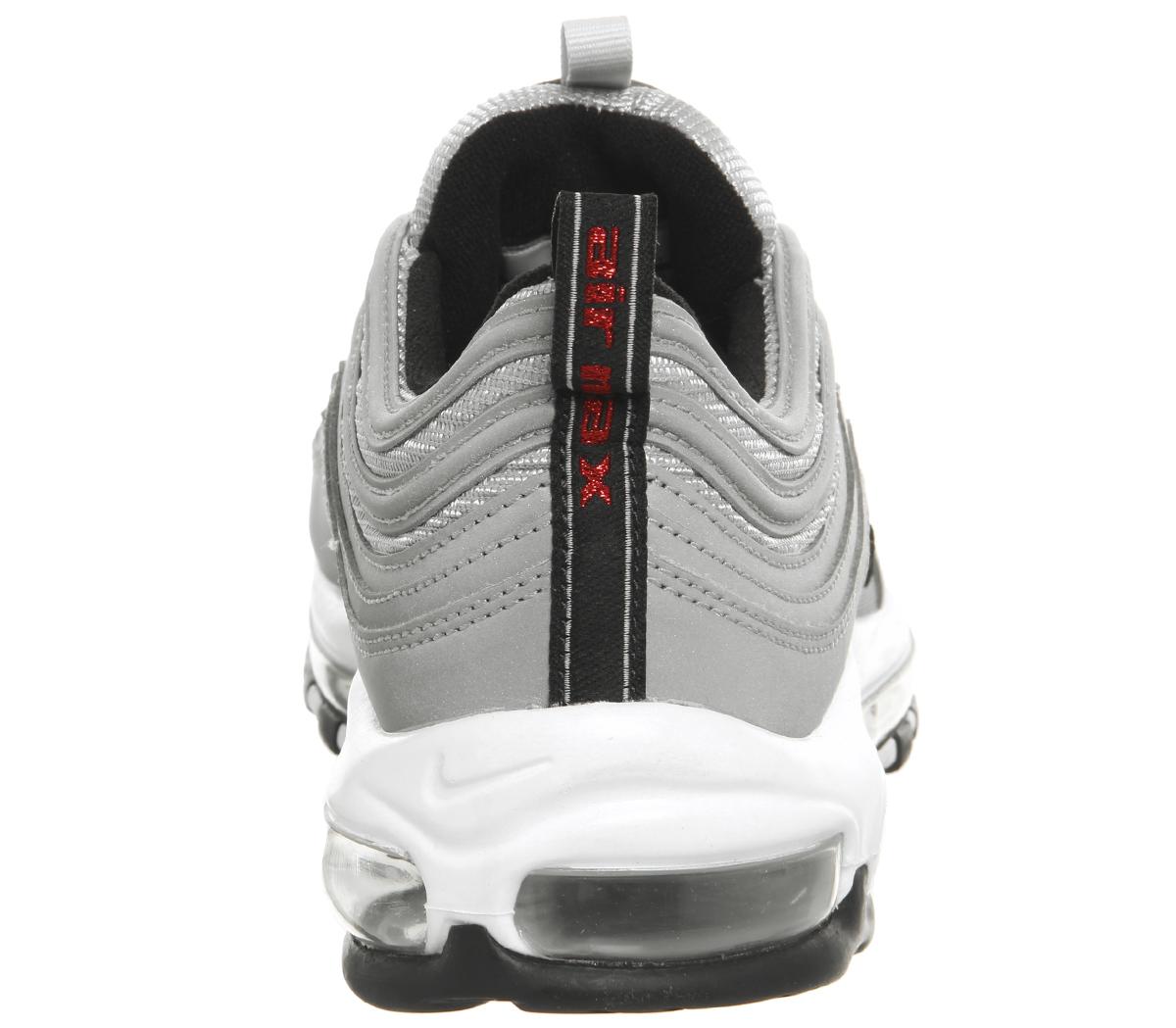 Nike Air Max 97 Trainers Reflective Silver Black Pure Platinum - Nike ...