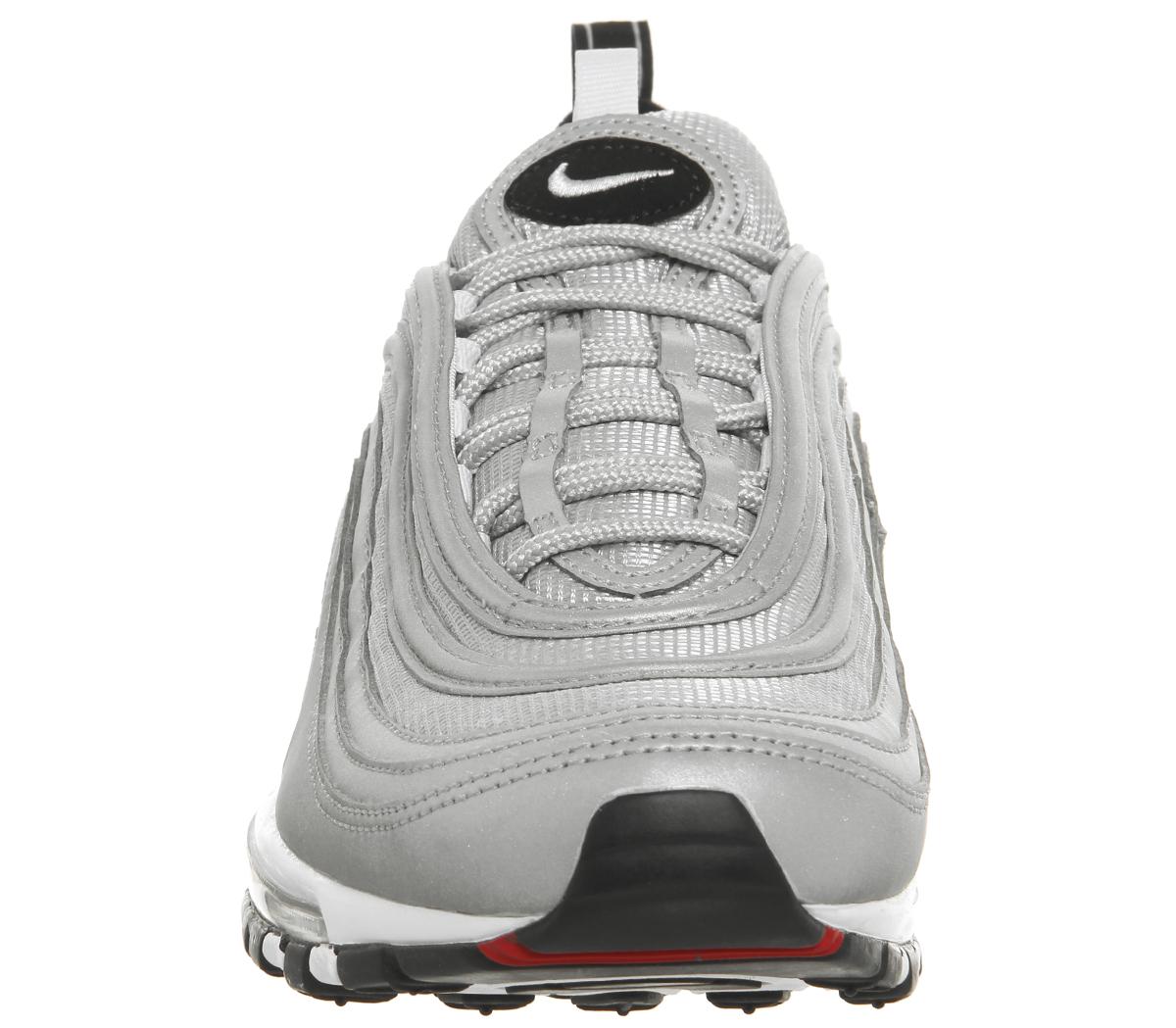 Nike Air Max 97 Trainers Reflective Silver Black Pure Platinum - Nike ...